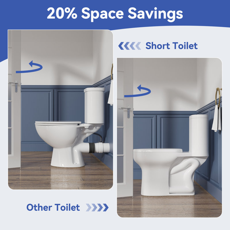 SUPERFLO Upflush Toilet System with Powerful 600W Macerator Pump, Macerating Toilet for Basement ...